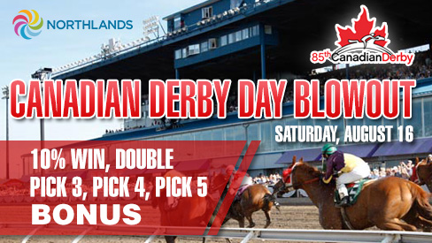 TwinSpires.com | Canadian Derby Day: 10% Win, Double, Pick 3-4-5 Bonus ...